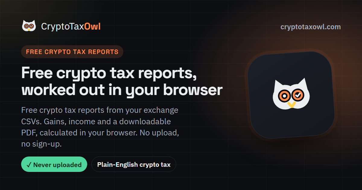 Free Crypto Tax Calculator & Report | CryptoTaxOwl